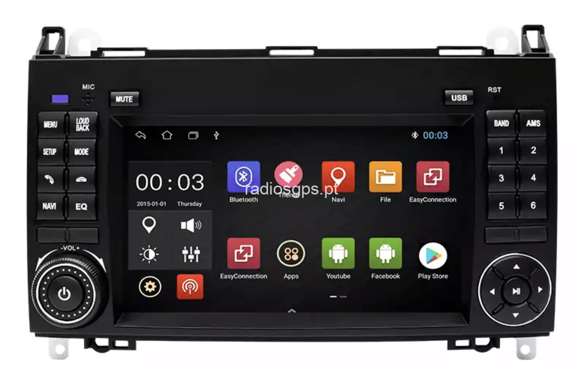 Auto Rádio GPS Android MERCEDES-BENZ CLASS B, Sprinter, Vito, Viano [W906/W639/W169/W245] (7 ...