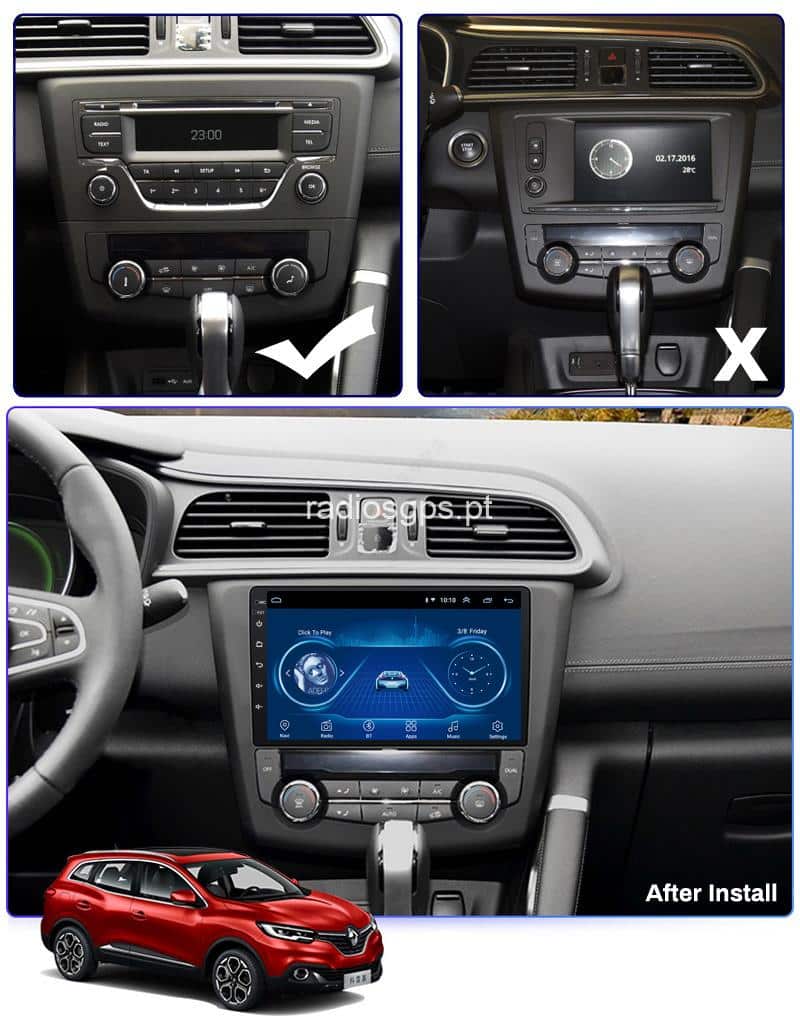 Auto Rádio GPS Android RENAULT KADJAR (9") | Rádios GPS